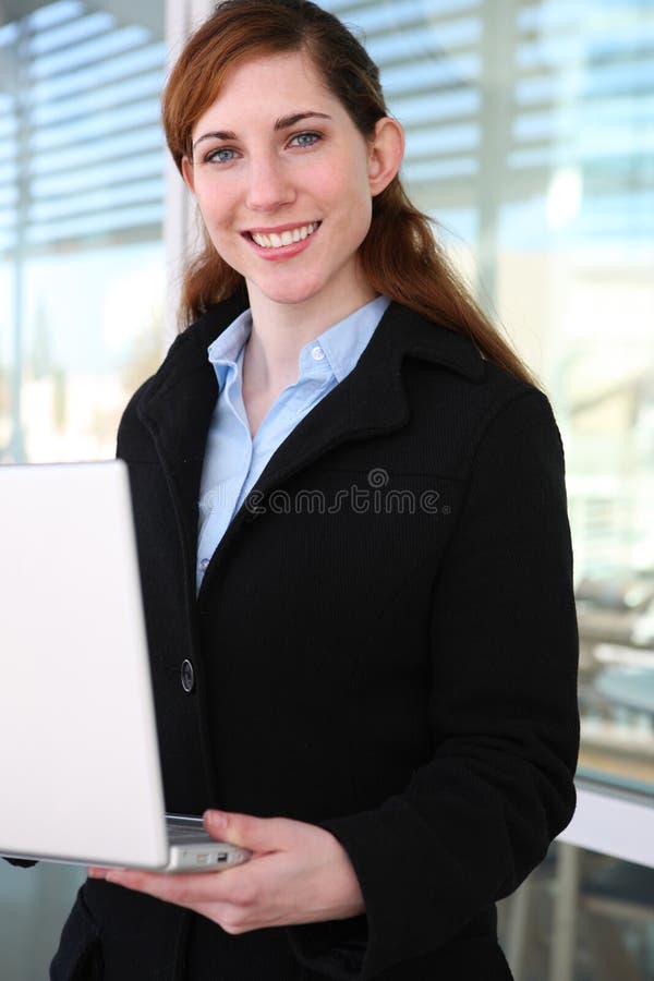 Business Woman with Laptop stock image. Image of modern - 20887303
