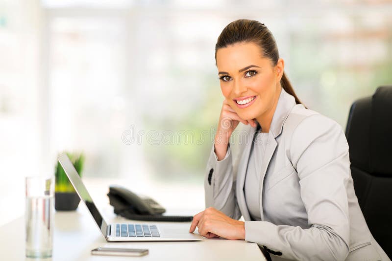 Business woman laptop stock image. Image of lifestyle - 47256399