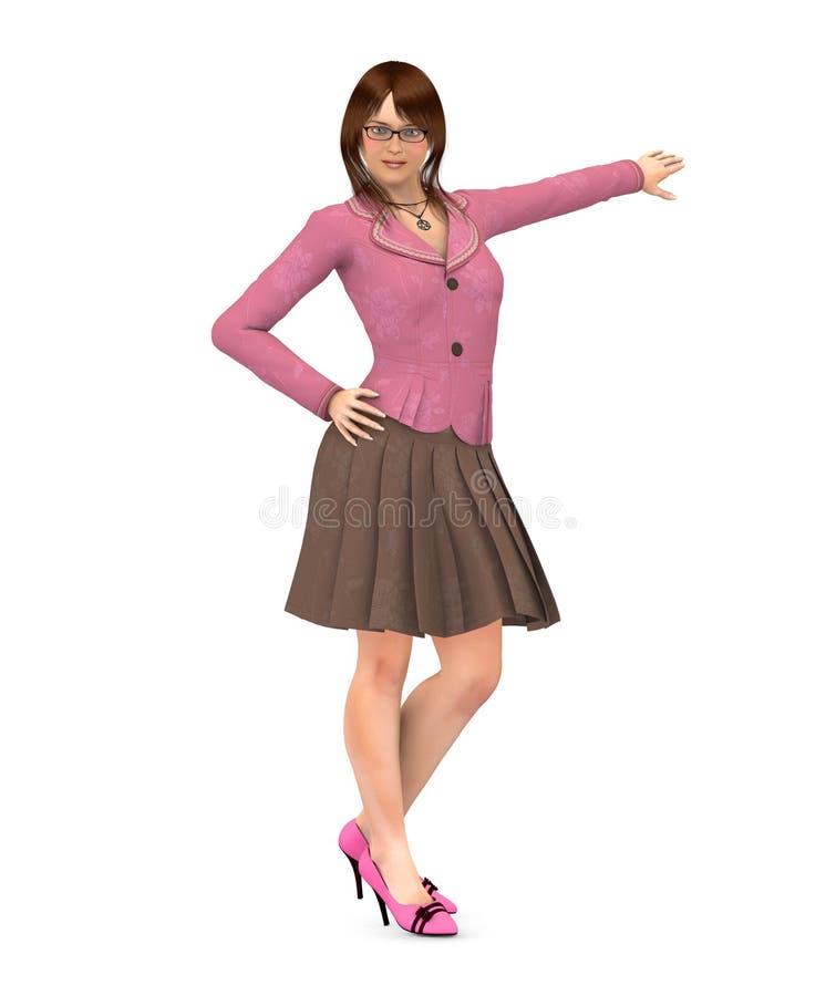 Business Woman Leaning Against Something Stock Photo - Image of glasses ...