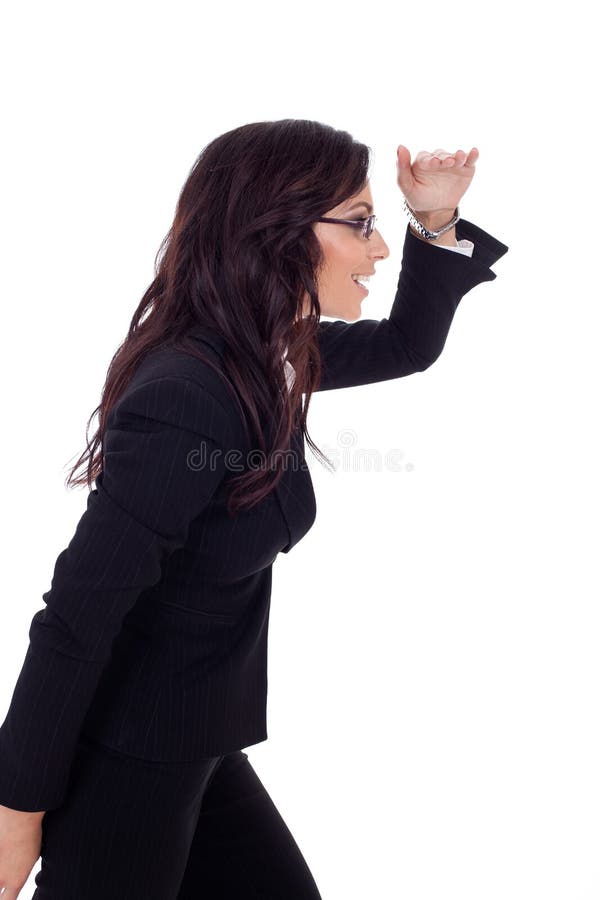 Business Woman Looking Forward Stock Photo - Image of pursuit ...