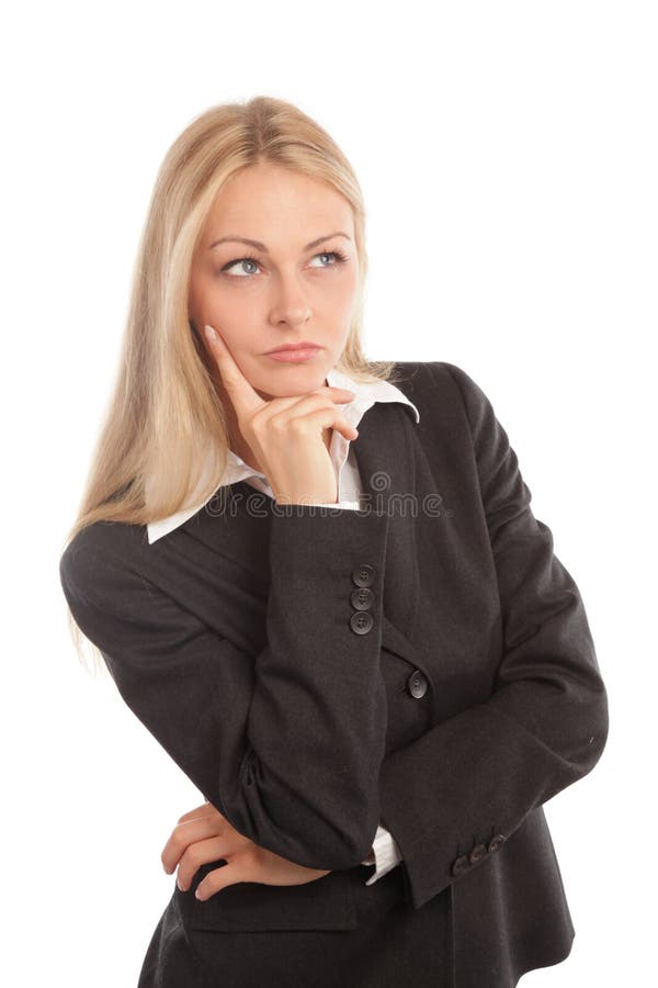 Business Woman Looking Seriously Stock Photo - Image of checking ...