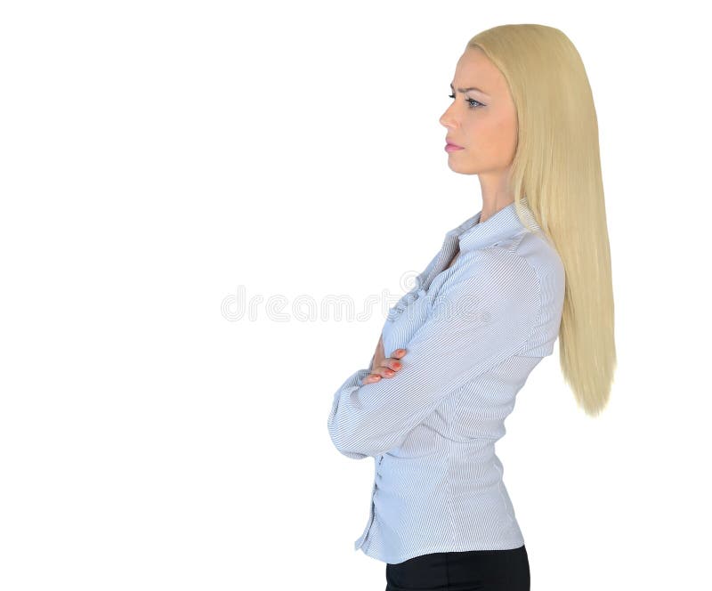 Business Woman Looking Side Stock Image - Image of girl, closeup: 55937245