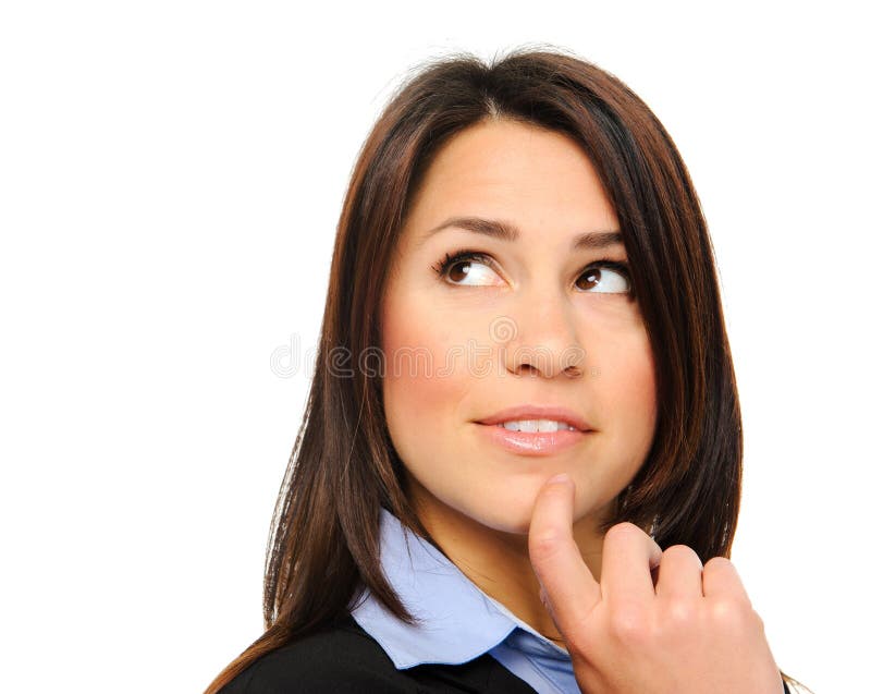 Business woman looking up stock image. Image of occupation - 21792931