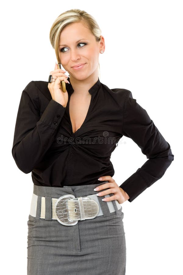 Businesswoman Making a Call Stock Image - Image of making, attractive ...