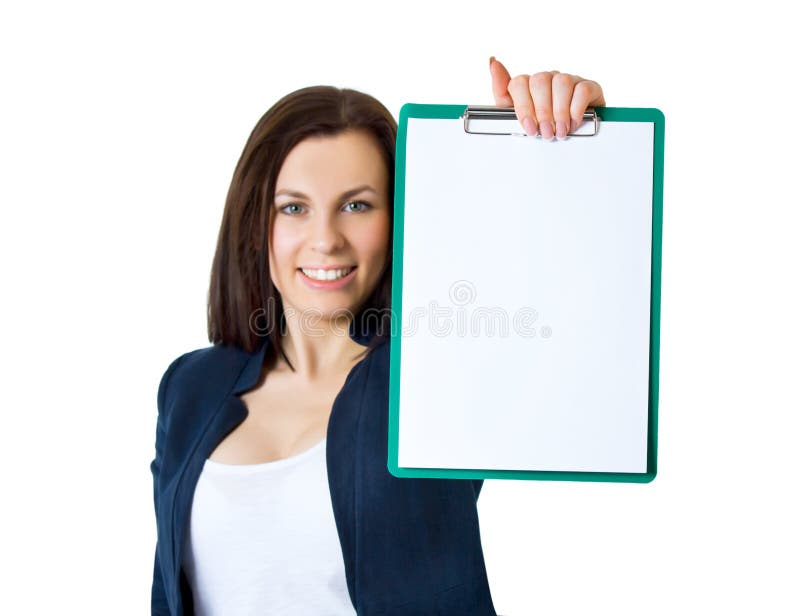 Business Woman in an Office with Documents Stock Image - Image of ...