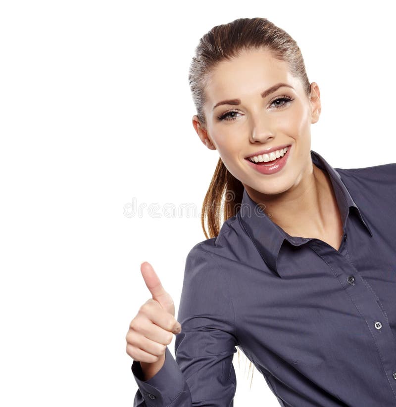 Business Woman with Ok Hand Sign Stock Image - Image of okey, friendly ...