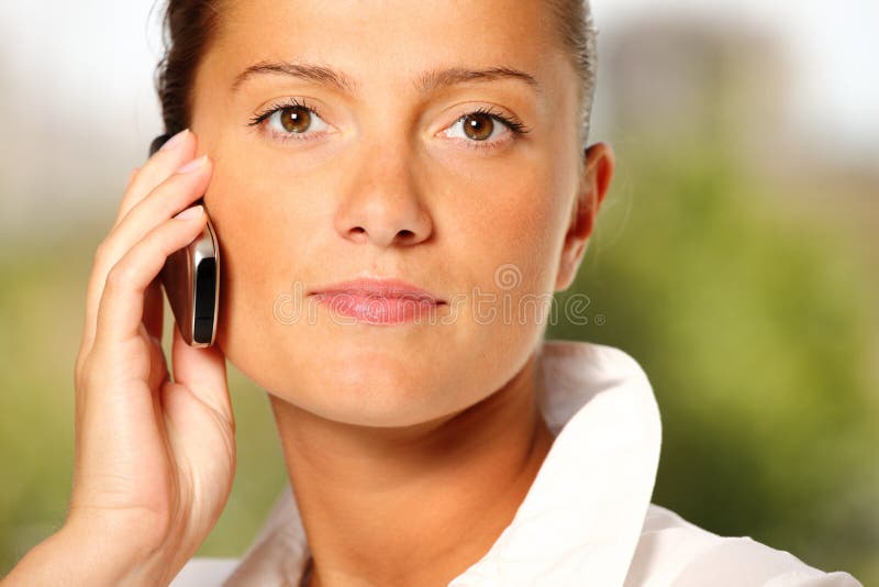 Business Woman on the Phone Stock Photo - Image of laptop, internet ...