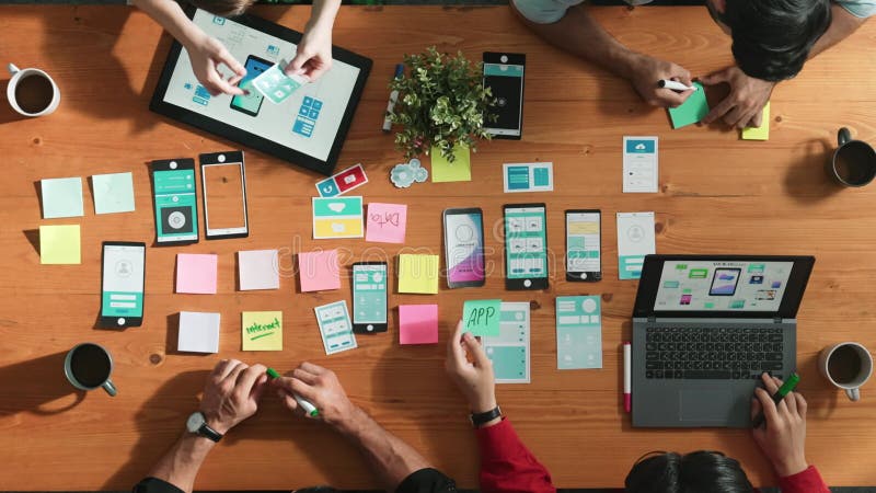 Business Woman Pick Up the Paper and Compare with Ux Ui Design. Convocation. Stock Footage ...