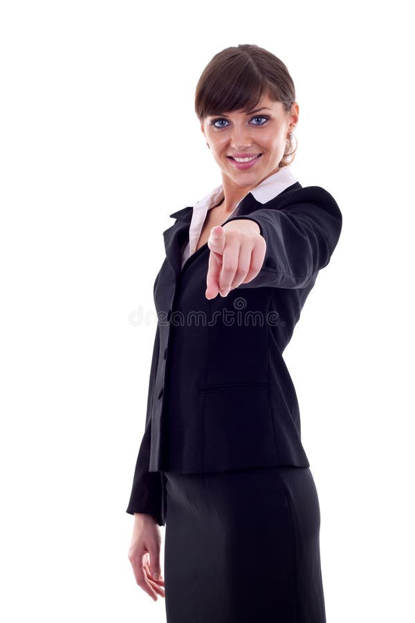 Business woman pointing stock image. Image of businesswoman - 15590203