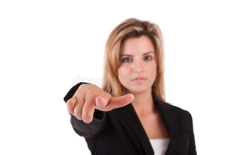 Business Woman, Pointing Forward Stock Photo - Image of female, point ...