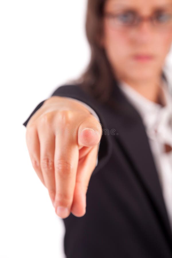 Business Woman, Pointing Forward Stock Photo - Image of leadership ...