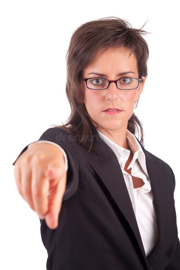 Business Woman, Pointing Forward Stock Photo - Image of occupation ...