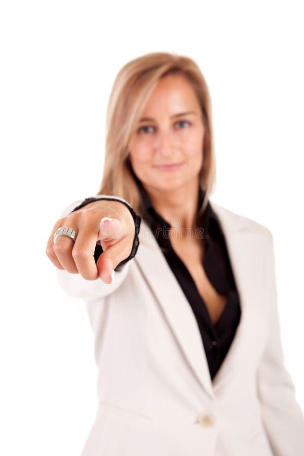Business Woman, Pointing Forward Stock Image - Image of contractor ...