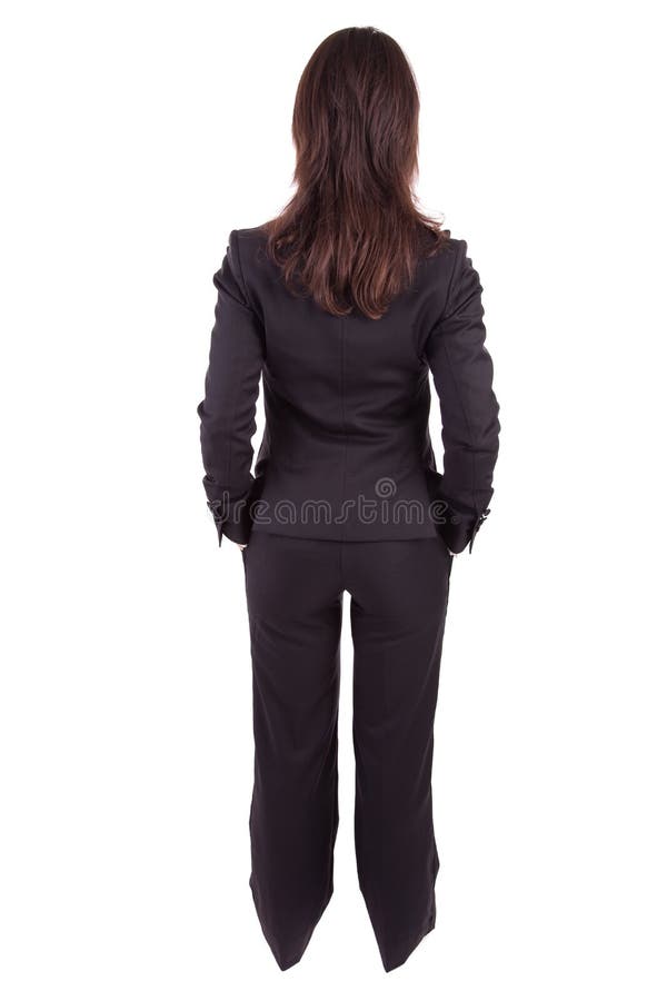 Business Woman Posing Backwards Stock Image - Image of female, full ...