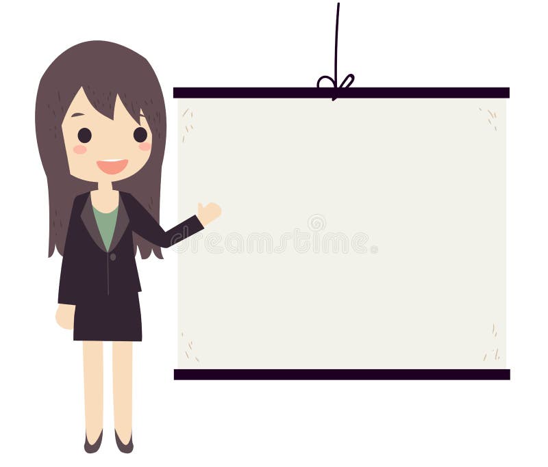 Business Woman Presentation Stock Vector - Illustration of woman ...
