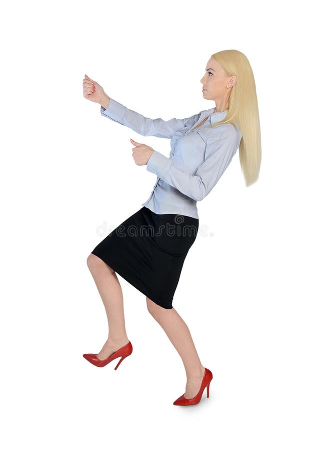 Business Woman Pull Something Stock Photos - Free & Royalty-Free Stock ...
