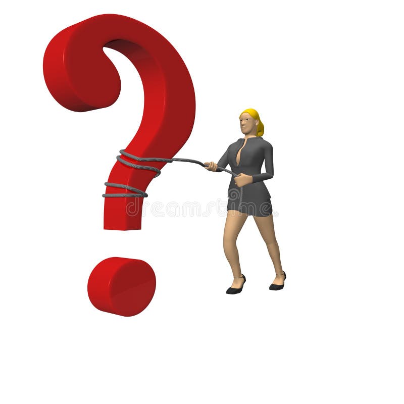 Stress Attack for Big Question Mark. Doubt. Business Woman with Hands ...