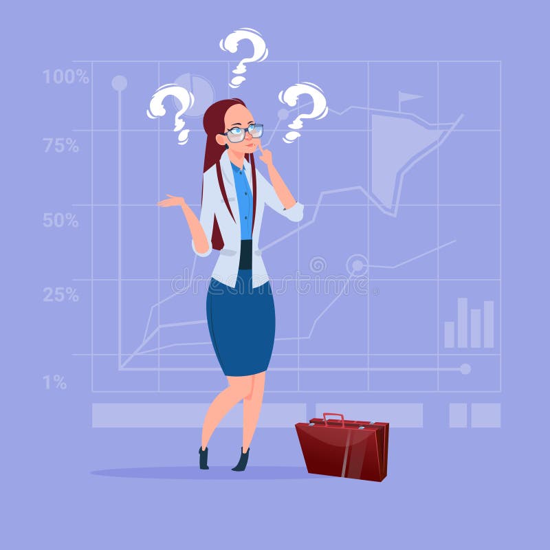 Pondering Businesswoman Stock Illustrations – 65 Pondering ...