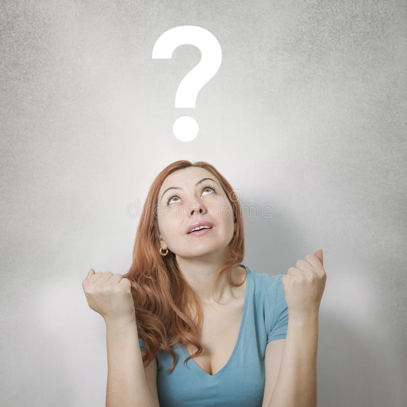 Business Woman with Question Mark Stock Image - Image of pretty, people ...