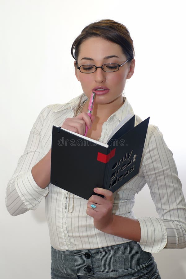 Business Woman Reading a Book Stock Image - Image of businesswoman ...