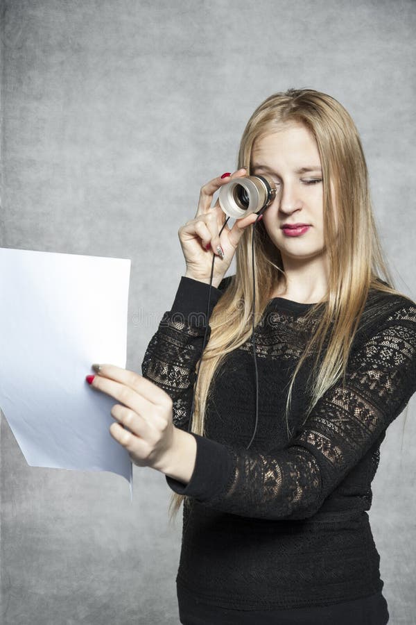 Carefully Reading the Contract Stock Image - Image of corporation ...