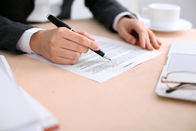 Business Woman Ready To Sign a Contract Stock Image - Image of lawyer ...