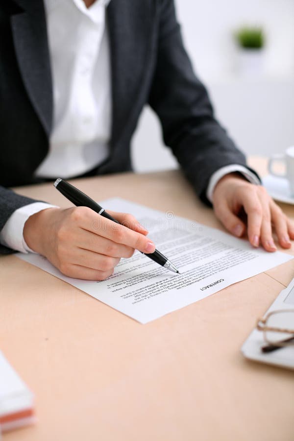 Business Woman Ready To Sign a Contract Stock Image - Image of business ...