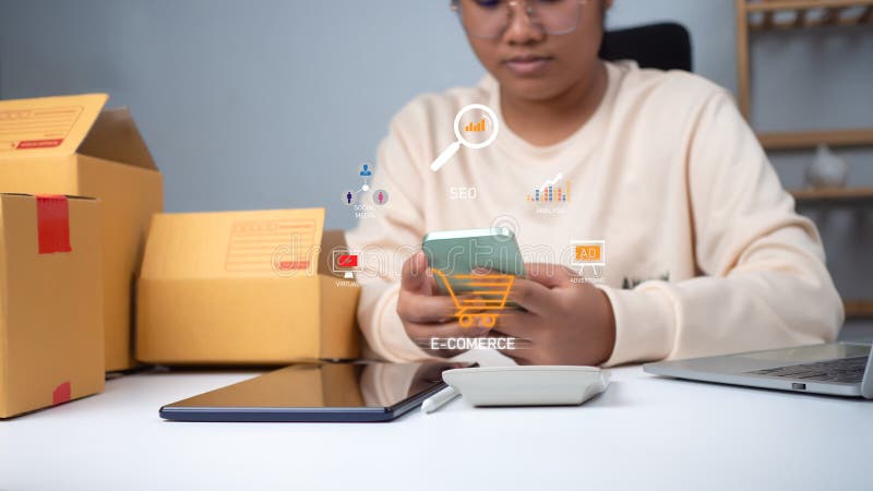 Business Woman Search on Virtual Screen Data Search Technology Search ...