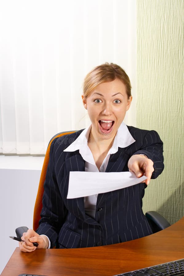 The Business Woman In A Shock Picture. Image: 4380704