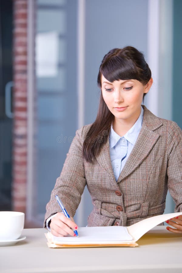 Business Woman Signing Documents Stock Photo - Image of documentation ...