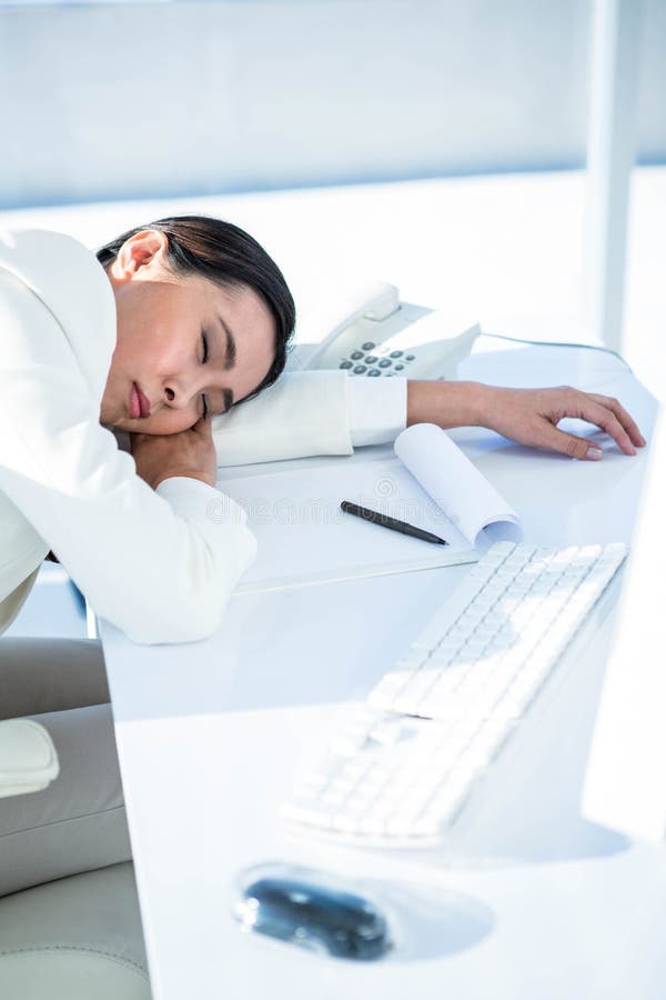 Business woman sleeping stock image. Image of communication - 62326245