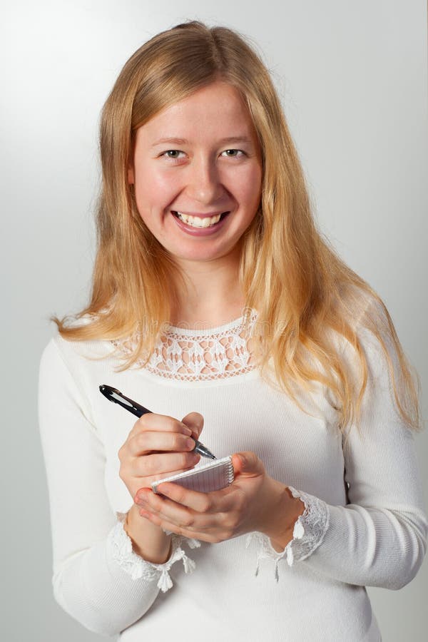 Business woman. stock photo. Image of talk, blonde, casual - 35598598