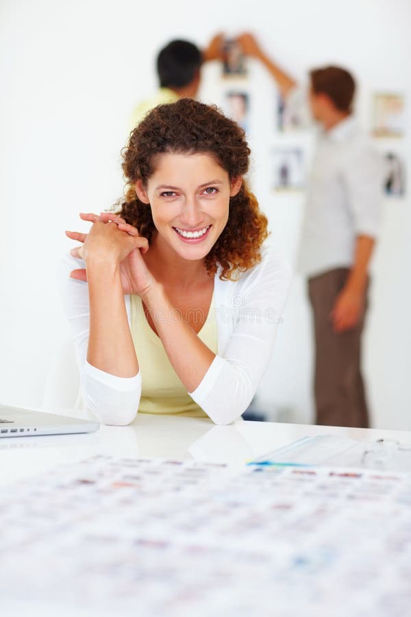 Business Woman Smiling. Portrait of Business Woman Smiling with ... Business Woman Smiling. Portrait of Business Woman Smiling with ...