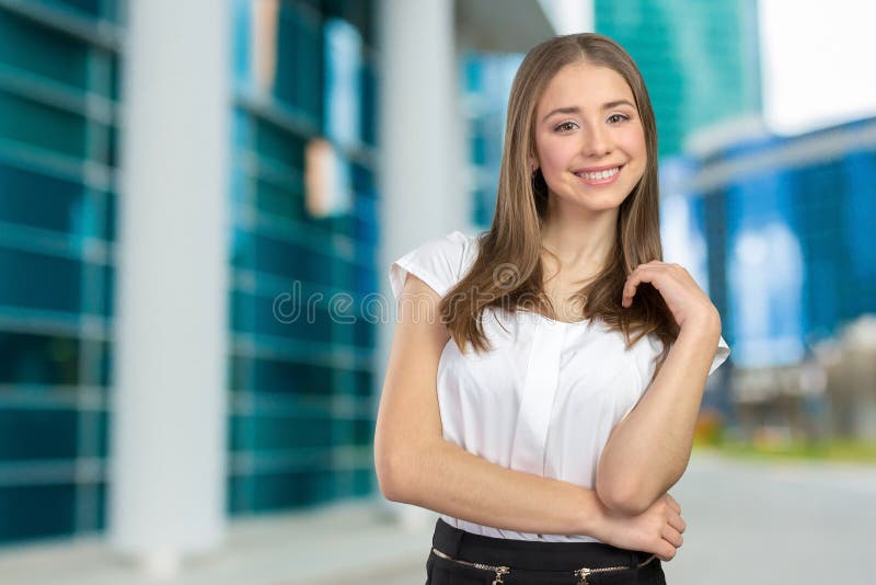 Business woman smiling stock image. Image of pretty, suit - 70231063