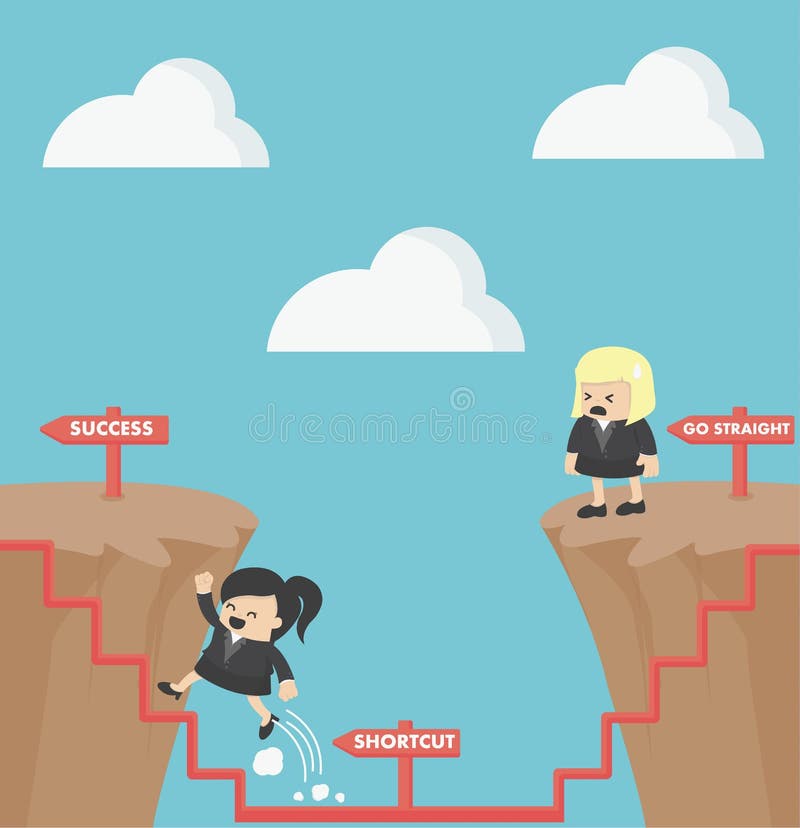 Business Woman and Solution Stock Vector - Illustration of ...