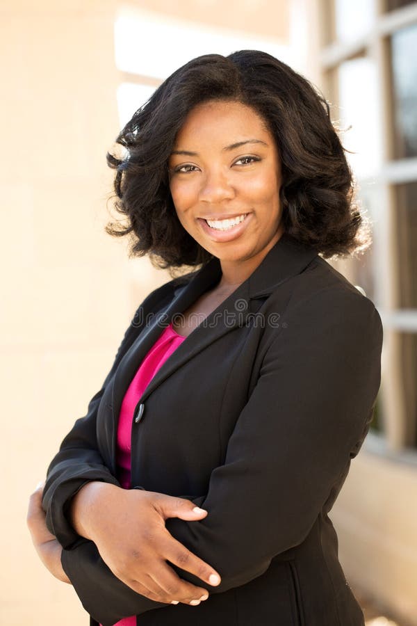 Business Woman Standing Outside an Office Building. Stock Photo - Image ... Business Woman Standing Outside an Office Building. Stock Photo - Image ...