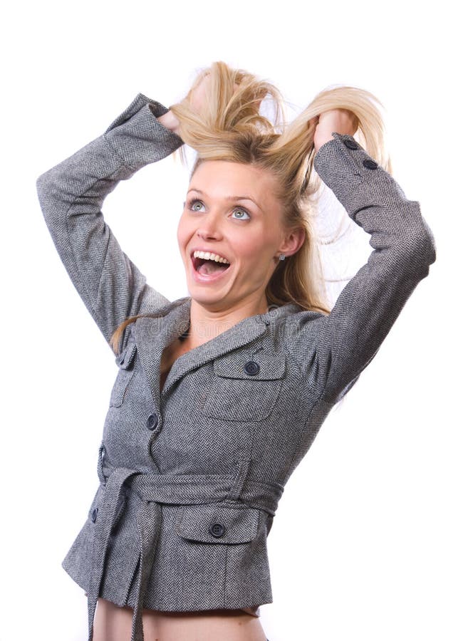 Stressed Out Business Woman Stock Image - Image of nice, open: 9155551