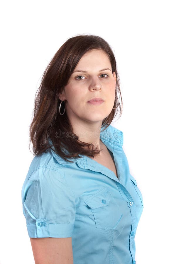 Business woman strict stock photo. Image of computer, front - 8824318