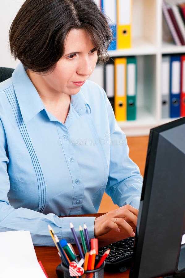 Business woman stock photo. Image of happy, girl, secretary - 60252230