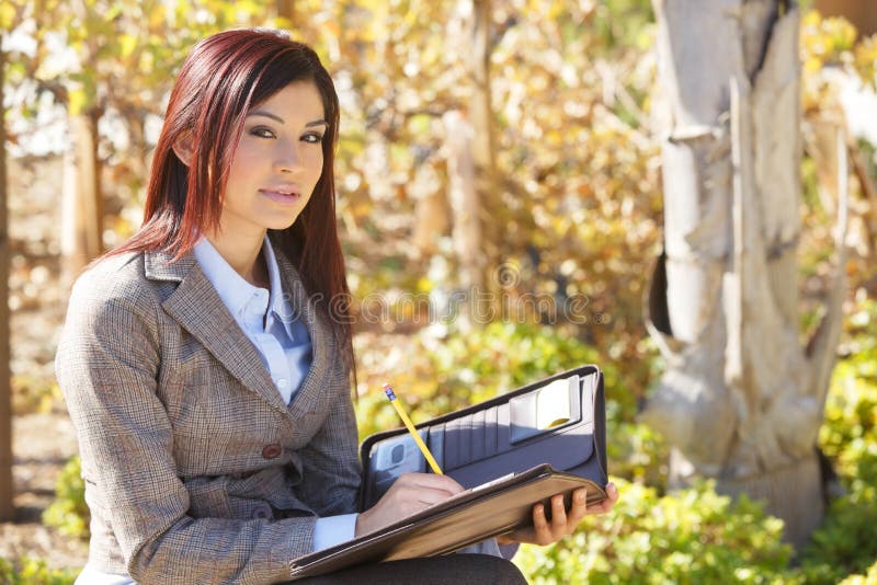 Business Woman Taking Notes Stock Image - Image of color, class: 7043413