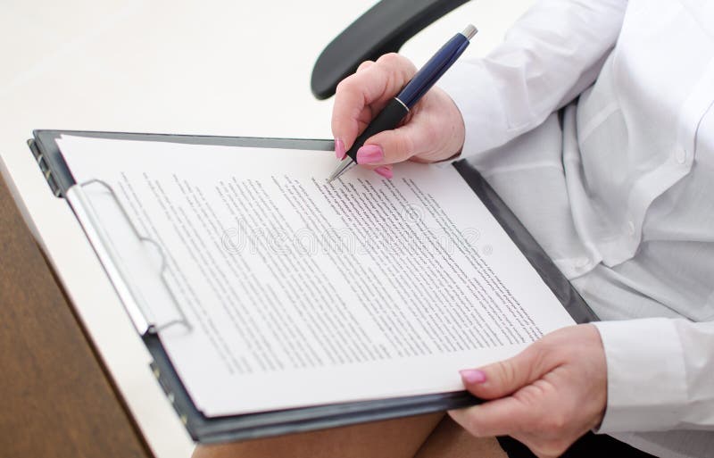 Business Woman Taking Notes Stock Photo - Image of pretty, working ...
