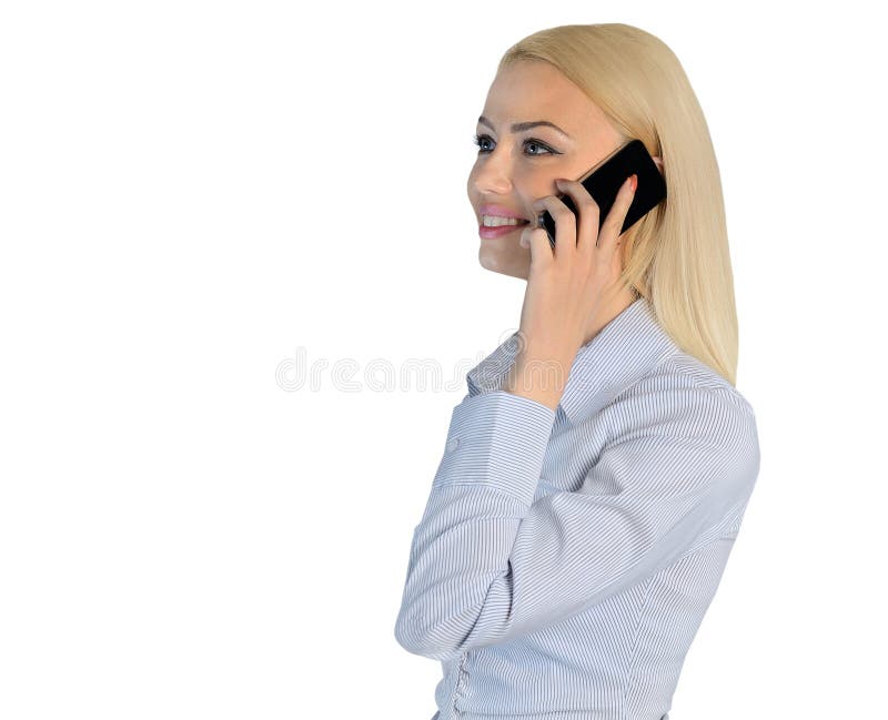Business woman talk phone stock image. Image of phone - 55937037