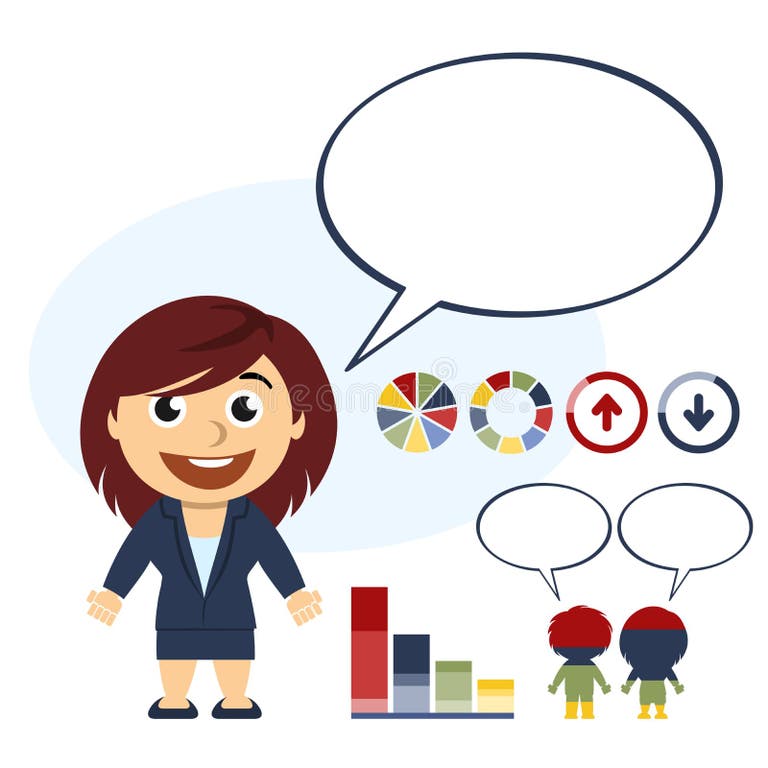 Business woman talking stock vector. Illustration of chart - 31492092