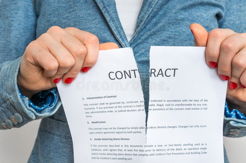 Business Woman Tearing Contract Stock Image - Image of deal, employee ...