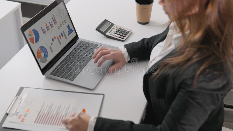 Business Woman with Technology Gadget Laptop, Ready for Challenges ...