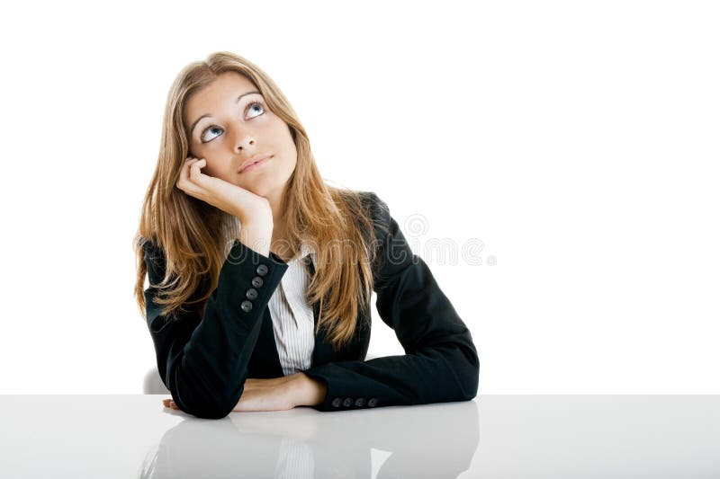 Thinking stock image. Image of solving, blond, deep, temptation - 2413677