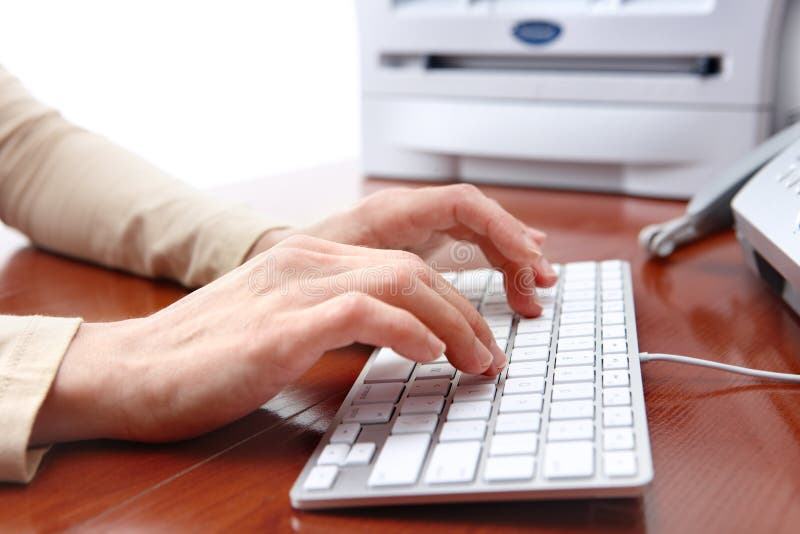 Business woman typing stock image. Image of corporate - 16286151
