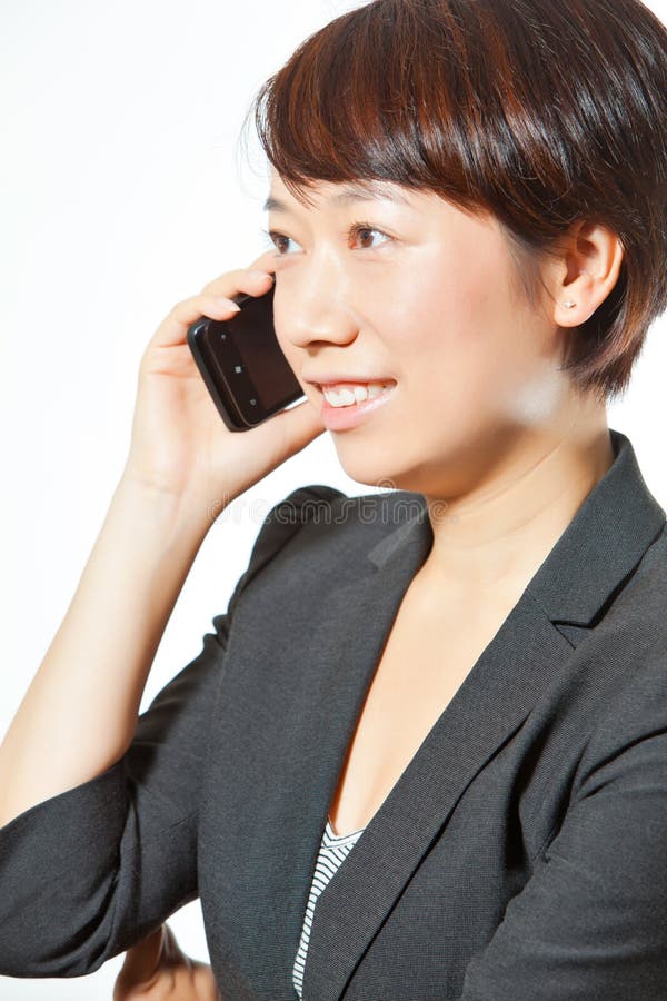 Business Woman Using Her Cell Phone Stock Photo - Image of people ...