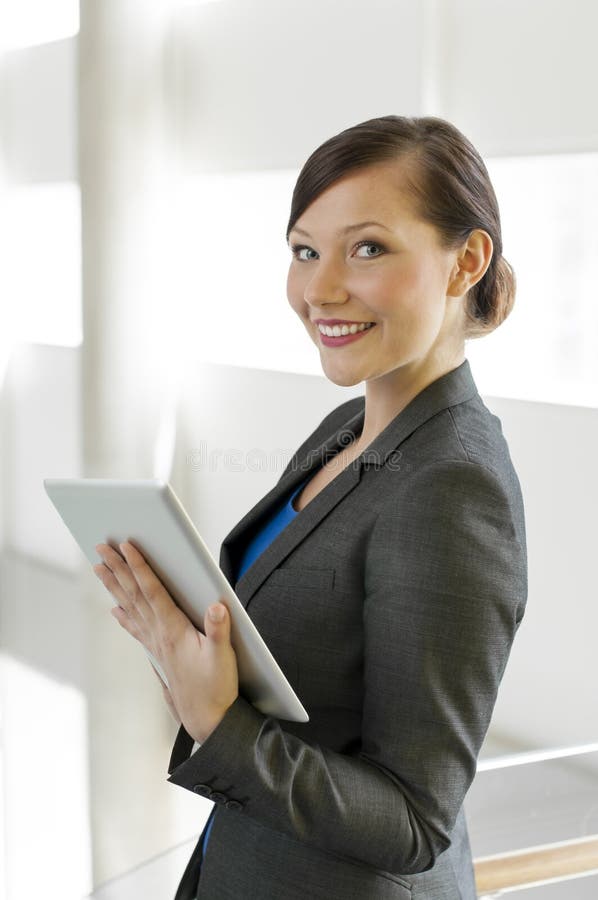 Business Woman Using a Tablet Computer Stock Image - Image of ...