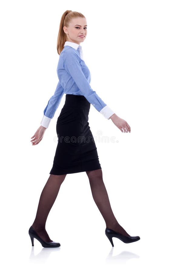 Business woman walking stock photo. Image of american - 18592950